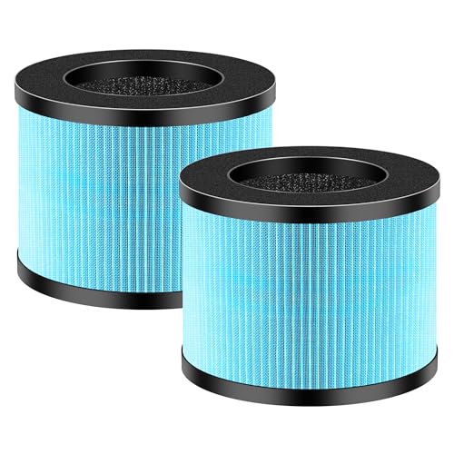 ROMON MK01 & MK06 Filter Replacement for MK01 MK06, ToLife TZ-K1, Kloudi DH-JH01 air Purifier, Standard Version, 2 Pack, Blue