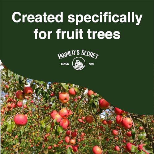 Farmer's Secret Fruit Tree Booster Fertilizer (32oz) - Super Concentrated and Phosphorus Rich - Formulated for All Fruit Trees Including Peach, Banana, and Apple