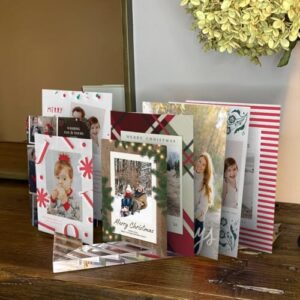 Christmas Card Display and Organizer for Table Shelf Desk Mantel | Holds up to 30 Cards | Holder for Greeting Cards Birthday Cards Photos Postcards & More! | Crystal Clear Solid Acrylic | A Unique