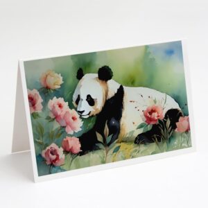 caroline's treasures dac2971gca7p panda greeting cards pack of 8 blank cards with envelopes whimsical a7 size 5x7 blank note cards