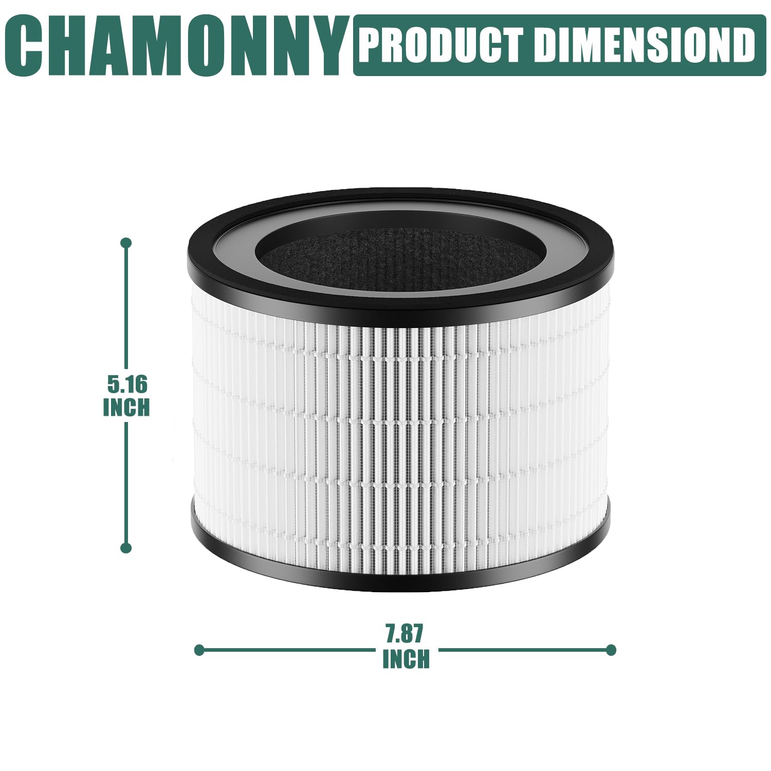 CHAMONNY MAF-02 Filter Replacement, Compatible with Miko IBUKI M Air Purifier MAF-02/970 Sqft, 3-in-1 H13 True HEPA Filter and Activated Carbon Filter, 2 Pack