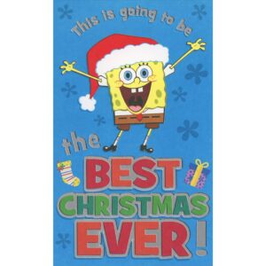 american greetings spongebob best christmas ever money holder/gift card holder christmas card