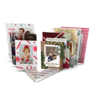 christmas card display and organizer for table shelf desk mantel | holds up to 30 cards | holder for greeting cards birthday cards photos postcards & more! | crystal clear solid acrylic | a unique