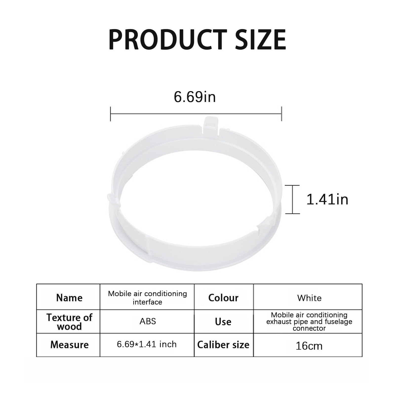 Portable Air Conditioner Exhaust Hose Coupler(6.69" Mobile Air Conditioning Coupler),Coupling Window Adapter Mobile air Conditioning Accessories (Round) 6.69inch KYR-35 Tube Connector