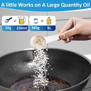 LANBEIDE Cooking Oil Solidifier Powder, Solidifies Up to 36 Cups - 100% Plant-Based Cooking Oil Hardener for Disposal Fry Oil Away from Mess 13 Oz