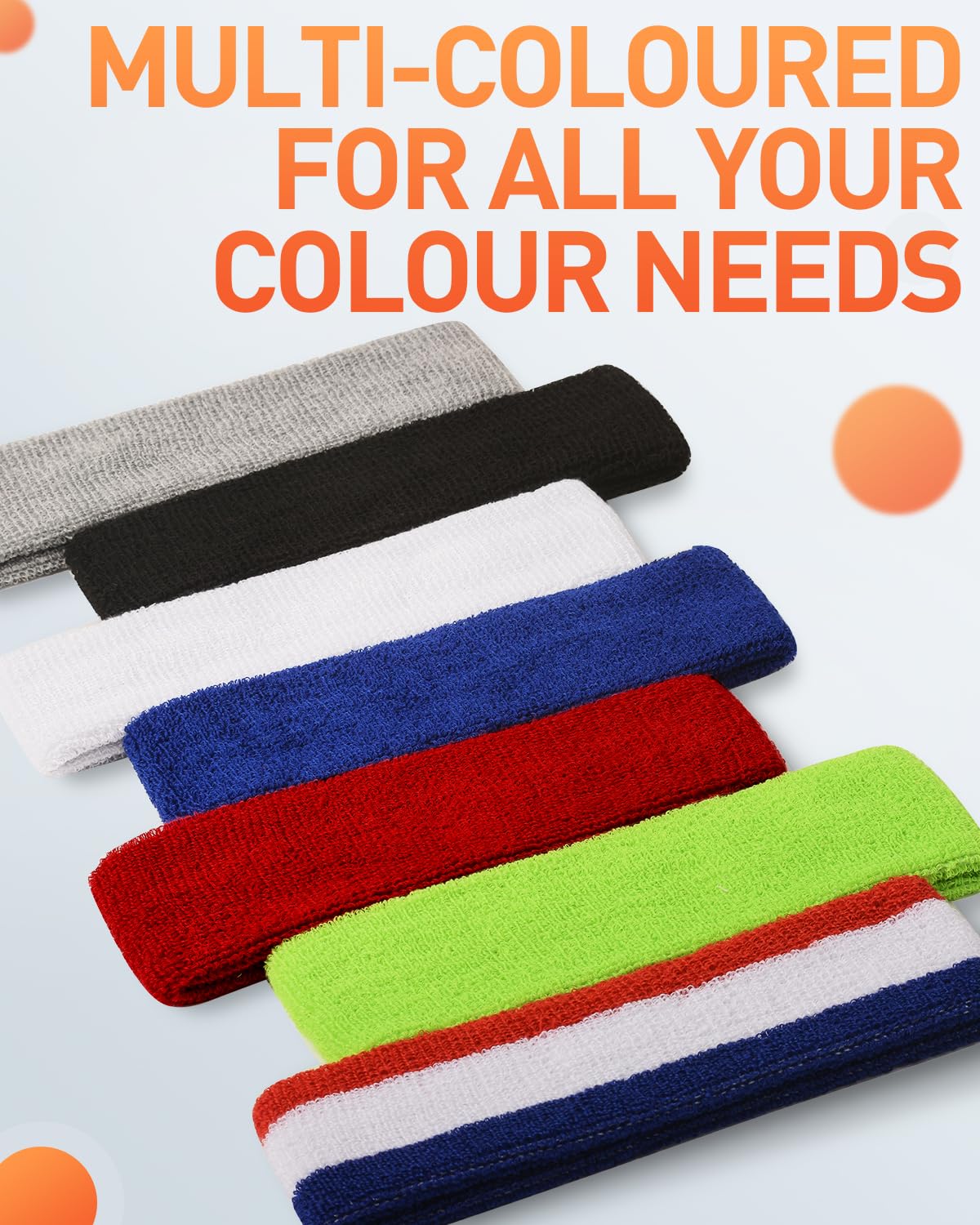 Tanluhu Sweatbands Sport Headbands for Men & Women,4 Pcs Terry Cloth Sweat Band for Tennis, Running, Basketball, Working Out, Execise - Athletic Sweat Cotton Headband Outdoor