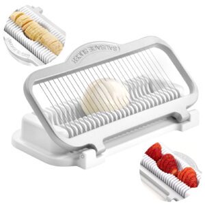 egg slicer for hard boiled eggs banana slicer, aluminium & stainless steel wires strawberry slicer multipurpose heavy duty dishwasher safe banana cutter slicer