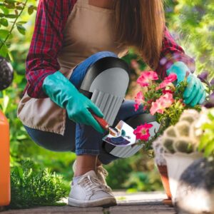 FREEKYROCK Gardening Knee Pads for Women and Men- Lightweight Waterproof Washable, Foam Knee Pad for Gardening Soft Inner Liner and Easy Fit with Adjustable Elastic Velcro Straps, Grey