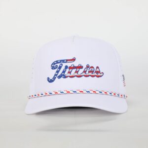 Curves & Clubs Titties Golf Hat - Funny Golf Hat - Titties Hat - Funny American Hat - One-Size-Fits-All Hat - Funny Men's Gifts, Titties Hat (Cotton, White)