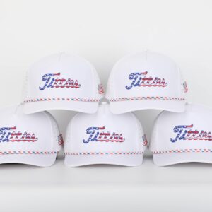 Curves & Clubs Titties Golf Hat - Funny Golf Hat - Titties Hat - Funny American Hat - One-Size-Fits-All Hat - Funny Men's Gifts, Titties Hat (Cotton, White)