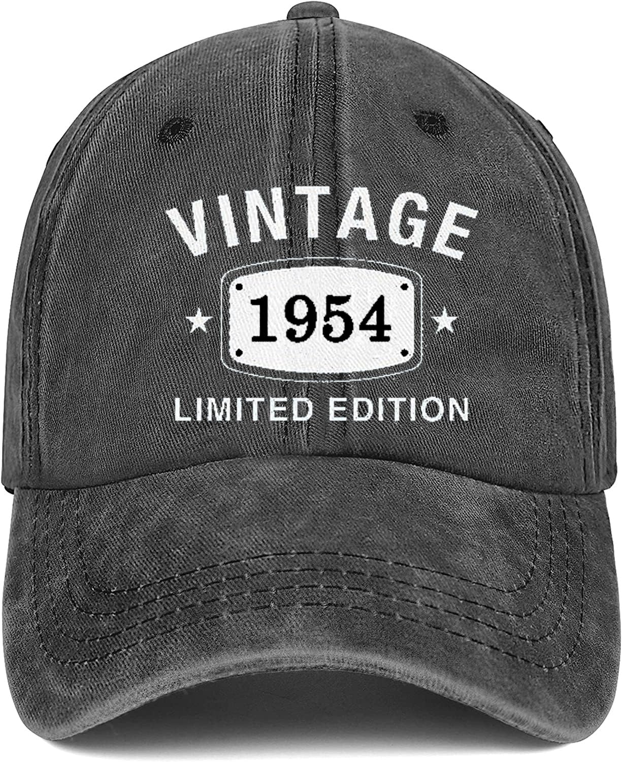 QDQDSD 70th Birthday Gifts for Men Women Vintage 1954 Baseball Cap 70 Year Old Embroidered Hat (Black2-1954)