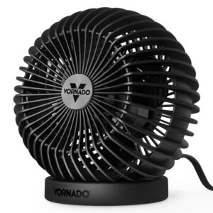 vornado sphere personal fan, small desktop globe fan, adjustable fan with electric plug in, quiet fan for bedside, table top, and desk