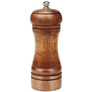 gulex® wood pepper grinder pepper mill, adjustable coarseness 5.5 inches retro style wooden peppermill, ceramic grinding mechanism salt mill refillable