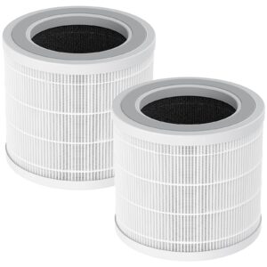 2 pack p07 true hepa replacement filter compatible with fulminare pu-p07 air purifier, 3-in-1 h13 true hepa filter replacement