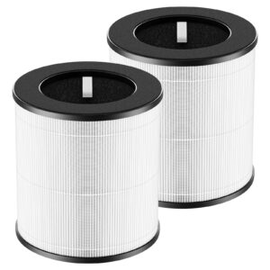 jorair d09 replacement filter compatible with tailulu air purifier cleaner d09, 3-in-1 h13 grade true hepa replacement filter, 360 rotating d09 filter, 2 pack