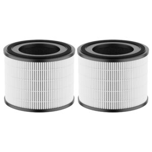 chamonny ap-s0610l filter replacement, compatible with moo-ka ap-s0610l air purifier, 3-in-1 h13 true hepa filter and activated carbon filter, 2 pack