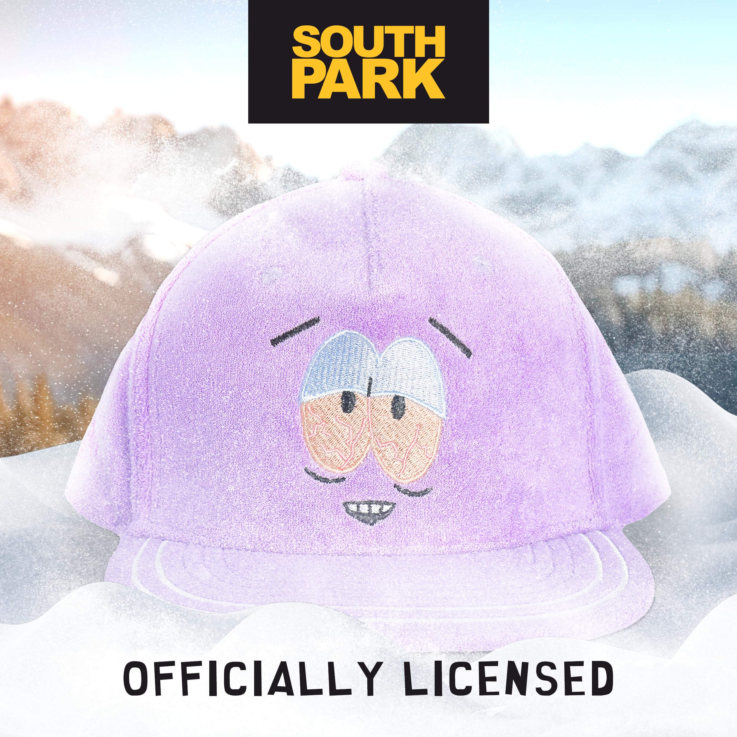 South Park Baseball Cap, Towelie Snapback Skater Baseball Hat with Flat Brim, Indigo, One Size