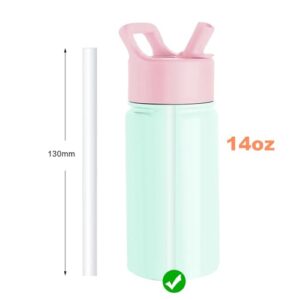 Replacement Straws Compatible with Simple Modern Kids Water Bottle 14oz-Simple Modern Straw Lid Straws Replacement-Accessories Set-6 Pack BPA Straws and 1 Pack Straw Brush