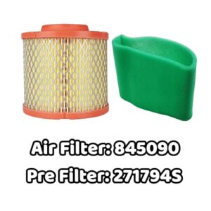 Kvjicdo 845090 Air Filter 12 050 01-S Oil Filter Kit Fit For B&S 295000 295342 295346 295347 305000 305442 305446 305447 356000 356442 Engine