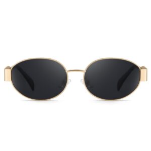 ignaef doups retro oval sunglasses for women trendy designer sun glasses gold metal frame womens shades if3455