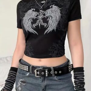 Ulekuke Metal Punk Rock Rivet Studded Belt for Women Men, Gothic Belt with Bright Pyramid Studs(Black)