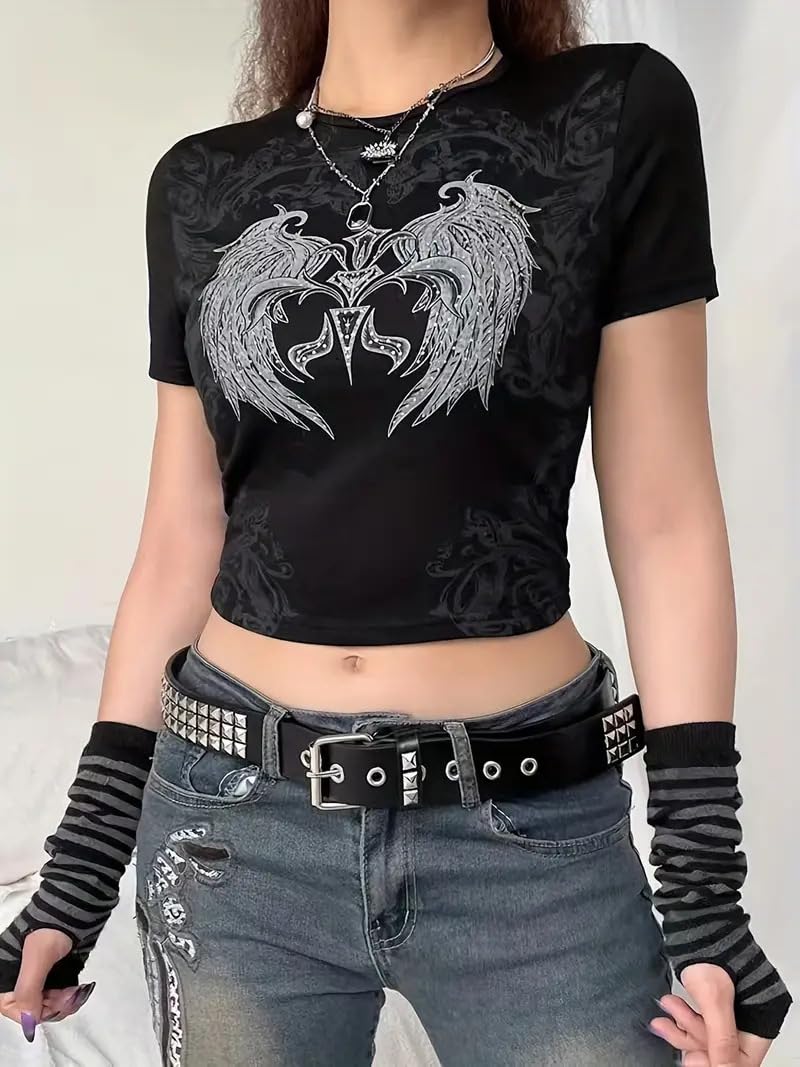 Ulekuke Metal Punk Rock Rivet Studded Belt for Women Men, Gothic Belt with Bright Pyramid Studs(Black)