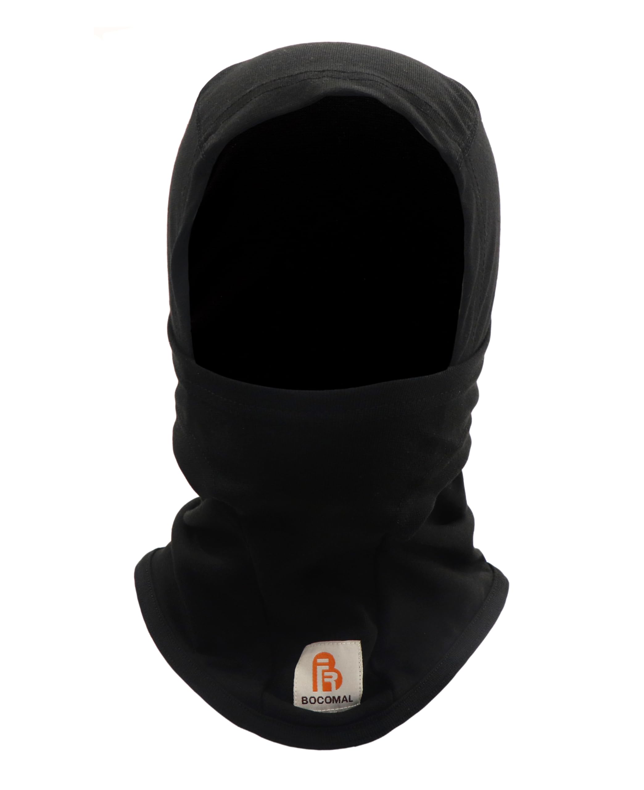 BOCOMAL FR Balaclava Flame Resistant Face Mask Hood Arc Rated 10oz Modacrylic Blend Black One Size