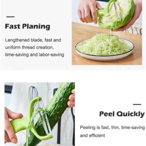 Green Cabbage Shredder,Vegetable Cutter Cabbage Slicer,Stainless Steel Fruit Vegetable Potato Peeler Cabbage Graters Kitchen Must Have for Home Restaurants 18 * 12cm