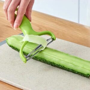 Green Cabbage Shredder,Vegetable Cutter Cabbage Slicer,Stainless Steel Fruit Vegetable Potato Peeler Cabbage Graters Kitchen Must Have for Home Restaurants 18 * 12cm