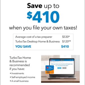 TurboTax Home & Business 2023 Tax Software, Federal & State Tax Return [Amazon Exclusive] [PC/Mac Download]