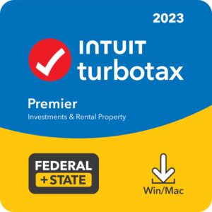 turbotax premier 2023 tax software, federal & state tax return [amazon exclusive] [pc/mac download]