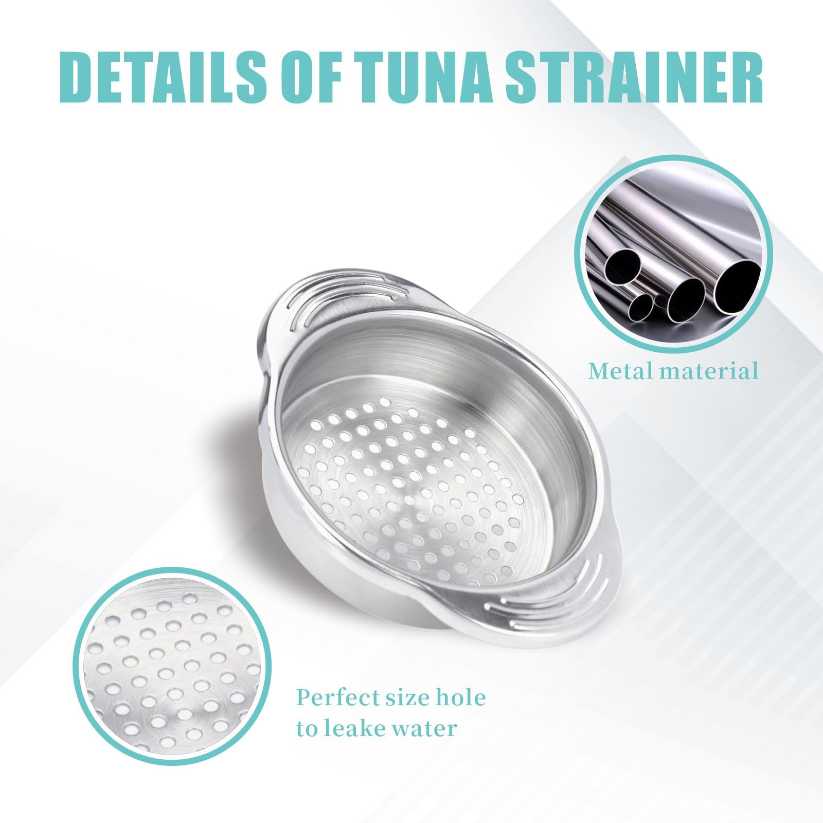 XFVFXZZ Tuna Strainer - Can Strainer - Food Strainer, Can Colander, Easy To Clean, Eco-friendly,Tuna Can Strainer Food-Grade(2 Pieces)