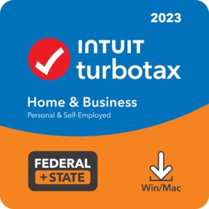 turbotax home & business 2023 tax software, federal & state tax return [amazon exclusive] [pc/mac download]