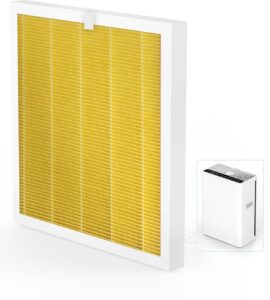 a3 pet care replacement filter compatible with ameifu g3 sferf-30 air purifier, vewior a3, tailulu hqzz-260 air cleaner, 3-in-1 filter h13 true hepa filter air filter replacement, 1 pack, yellow