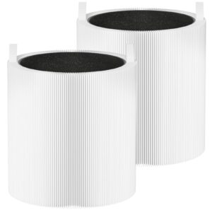 511 true hepa filter replacement compatible with blueair blue pure 511 air cleaner purifier, 2-in-1 hepa filter with activated carbon filter, 2 pack