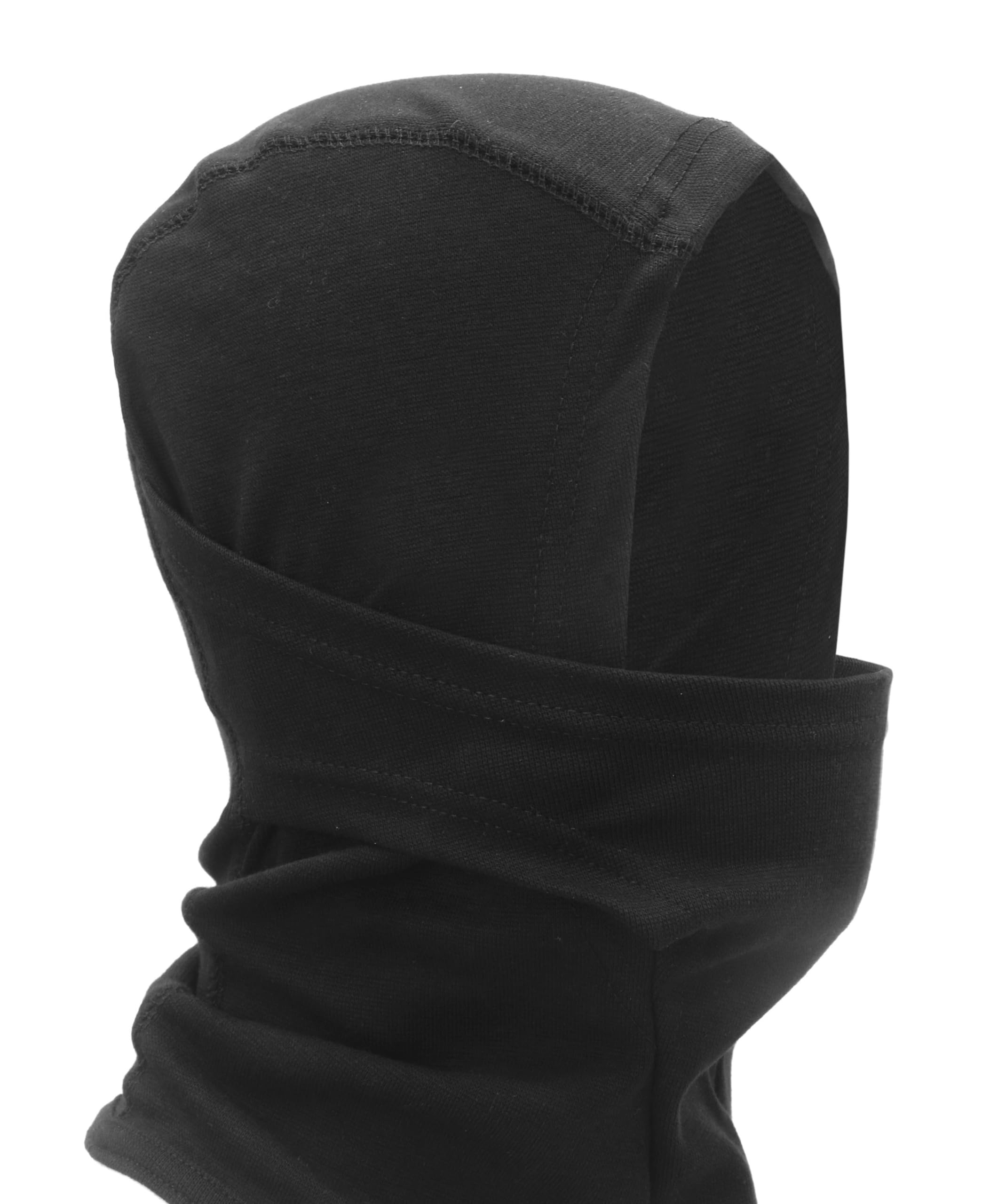 BOCOMAL FR Balaclava Flame Resistant Face Mask Hood Arc Rated 10oz Modacrylic Blend Black One Size