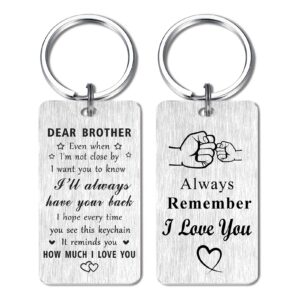 jzxwan brother gifts from sister, i love you brother birthday gifts ideas, i will always your back brother graduation gifts for men fathers day key chain