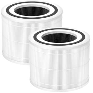 2 pack 14 true hepa replacement filter compatible with 240 air purifier, 3-in-1 true hepa filter replacement with hp-14 activated carbon filter