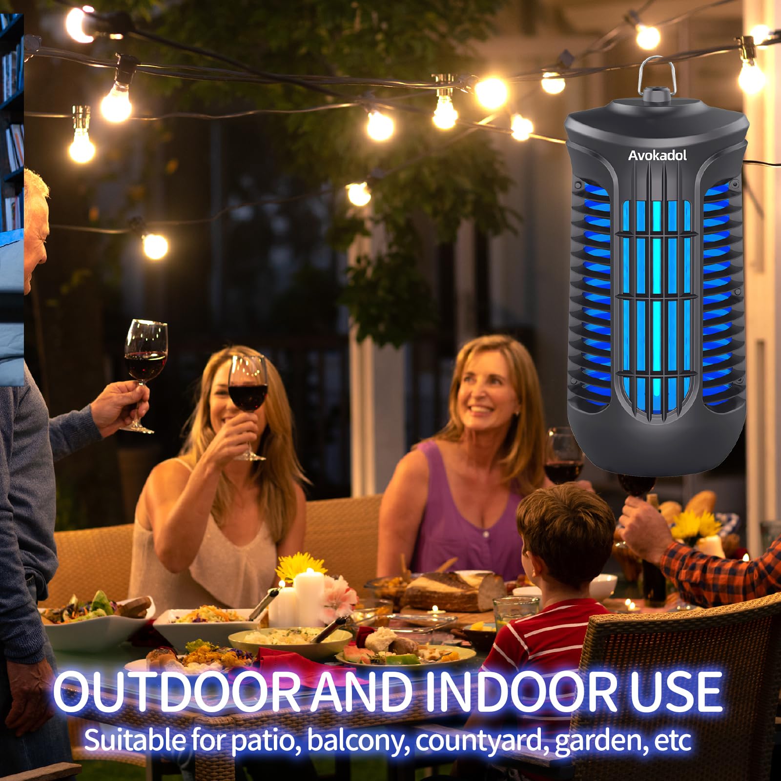 Avokadol Bug Zapper,18W Mosquito Zapper Indoor&Outdoor - 6.5 FT Cord Fly Trap,4200V High Power Electronic Insects Killer,Perfect for Home/Patio/Garden/Kitchen,A Good Helper for BBQ/Gathering.