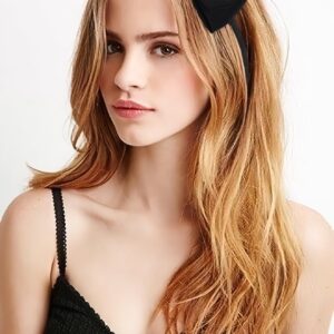 JOYOYO Bow Headbands for Women Double Layer Bow Knotted Headband Black Fashion Headbands Top Knot Festival Turban Hair Accessories for Girls