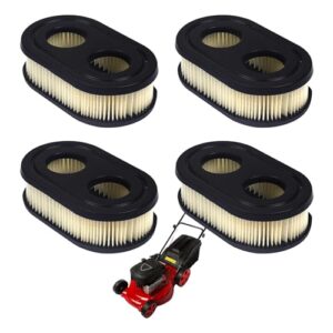 lecctso 4pcs 593260 air filter, lawn mower air filter, 798452 334404 lawn mower air cleaner replacement filters for briggs and stratton 4247 5432 5432k 09p00 09p702 550e 500ex 550ex 625 575ex