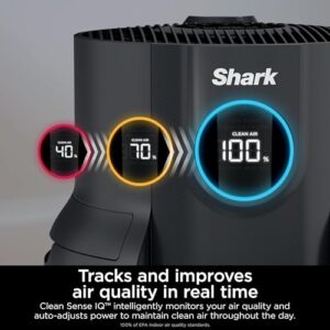 Shark Air Purifiers for Home Large Room with NeverChange Air Filter, 5 Year HEPA Filter, Covers 650 Sq. ft, Odor Neutralizer and Clean Sense Technology, Removes 99.98% of Dust & Allergens, HP152