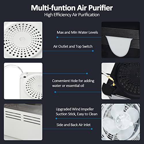 ap airpleasure 2-Pack Water-Based Purifier Air Washer, Air Revitalizer & Fresh Aire Freshener, Air Fresher with 6 LEDs Warm Color Bright Light for Large or Small Rooms