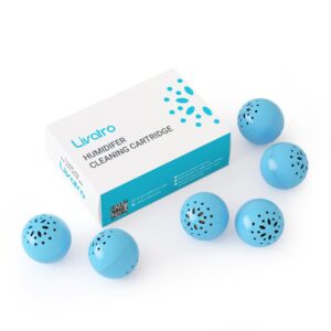 livatro humidifier cleaner – fight humidifier mold and bacteria with humidifier cleaning ball, prevents hard water build-up, eliminates white dust, removes odor, for all humidifiers, fish tank