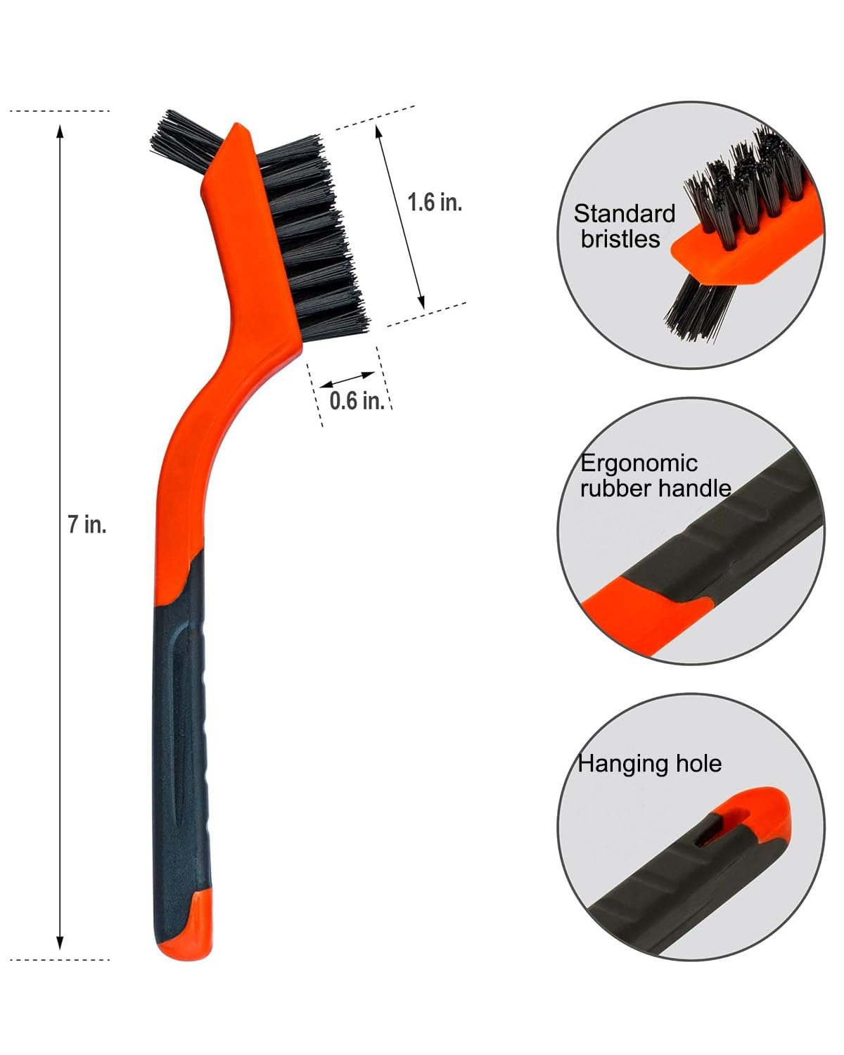 Altomoey Crevice Cleaning Brush, 3+1Pcs Hard Bristle Gap Cleaning Brush Tool for Tight Spaces, 2024 Dead Corners Multifunctional Cleaner Brush for Household Use Kitchens, Bathroom, and Window Grooves