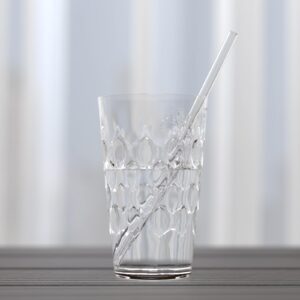 6 PCS Reusable Glass Drinking Straw, Replacement Straw 7.88'' x 8MM Clear Practical Straw for 20/30/32oz Tumblers Smoothie Straws 3 Straight 3 Bent with 1 Cleaning Brush for Coffee Tea Juice Milkshake