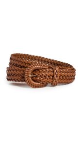 madewell women's woven belt, desert camel, tan, m-l