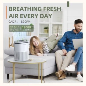 Freshpro 1 Air Purifier for Home, 4 Air Cleaner Filters KF-P20W Replacement Filters (1 Basic Version & 3 Standard Version)