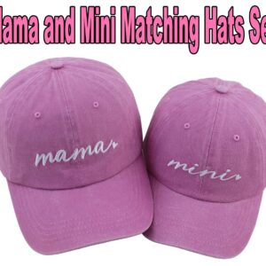 Mama and Mini Hats for Women, Matching Toddler Girl 3-10 Years Old, 2 PCS Mommy and Me Hats, Cute Mother Daughter Pink Baseball Cap, Mother's Day Birthday Gifts for Mom, Parent, Child, Sister, Girls