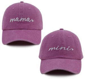 mama and mini hats for women, matching toddler girl 3-10 years old, 2 pcs mommy and me hats, cute mother daughter pink baseball cap, mother's day birthday gifts for mom, parent, child, sister, girls